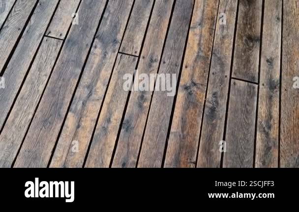 Impregnation of the terrace with oil paint. The color changes before ...