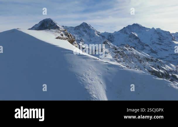 Eiger North Face, Monch and Jungfrau Mountains in Winter. Swiss Alps ...