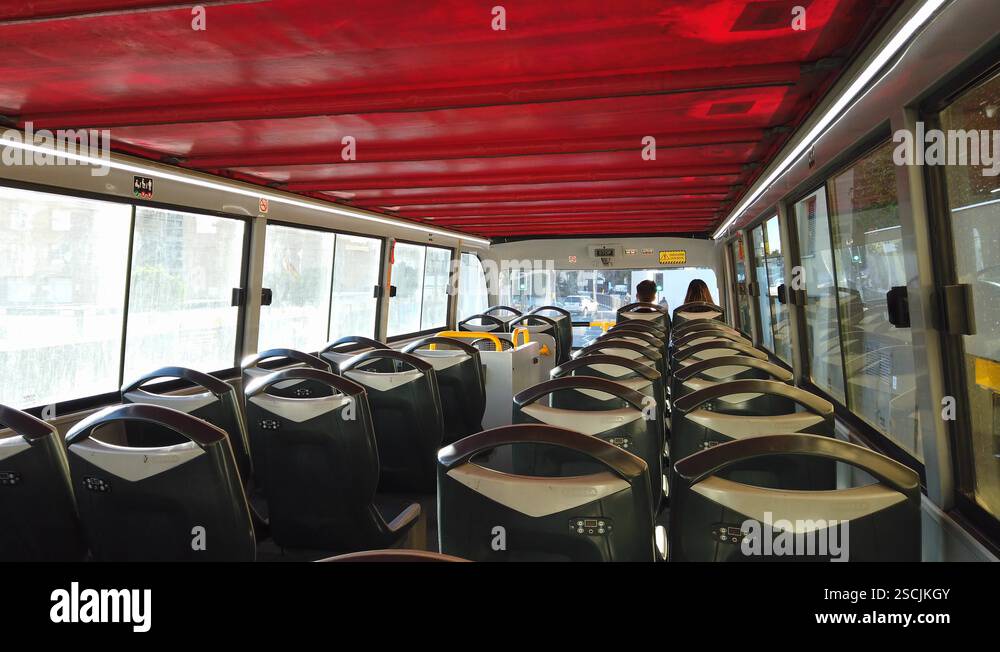 aboard a double decker bus in Gibraltar Stock Video Footage - Alamy