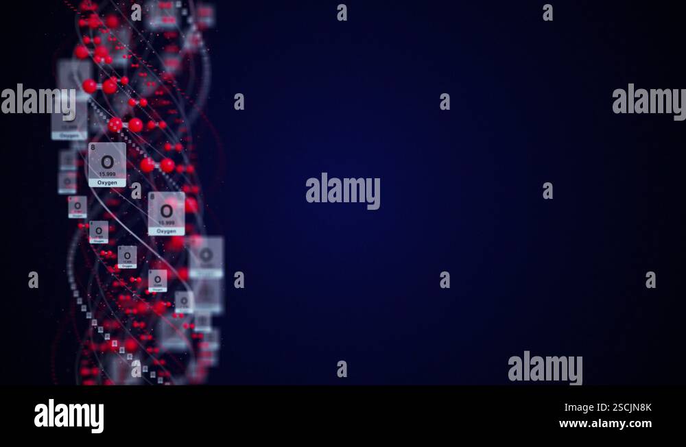OXYGEN MOLECULE, Animation, Rendering, Background, Loop Stock Video ...