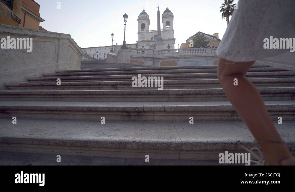 Follow me to Rome; Girlfriend leading boyfriend to the Piazza Di Spagna ...
