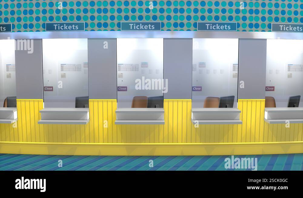 Ticket counter booth Stock Video Footage - Alamy