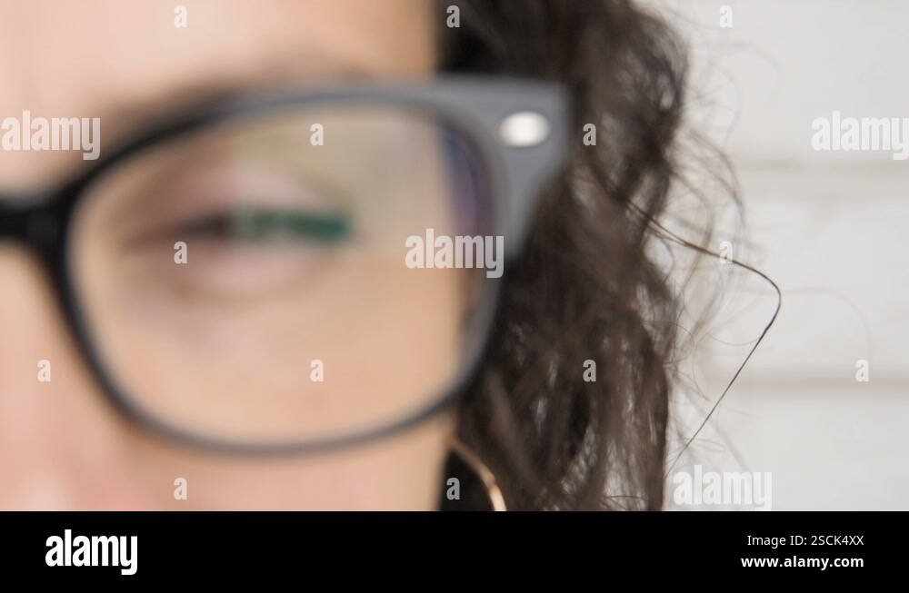 Women focusing eyesight Stock Video Footage - Alamy