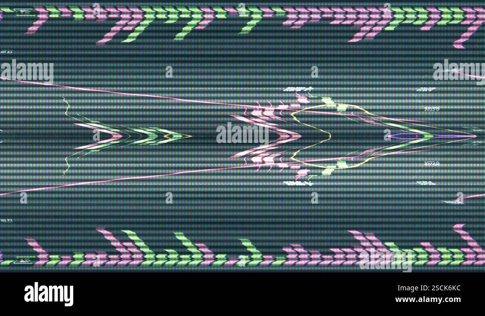 TV broadcast glitch screen with error signal Stock Video Footage - Alamy