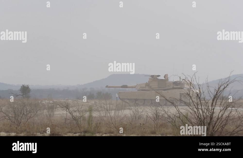 M1 Abrams battle tank firing cannon Stock Video Footage - Alamy