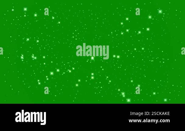 Twinkle stars, green screen background Stock Video Footage - Alamy