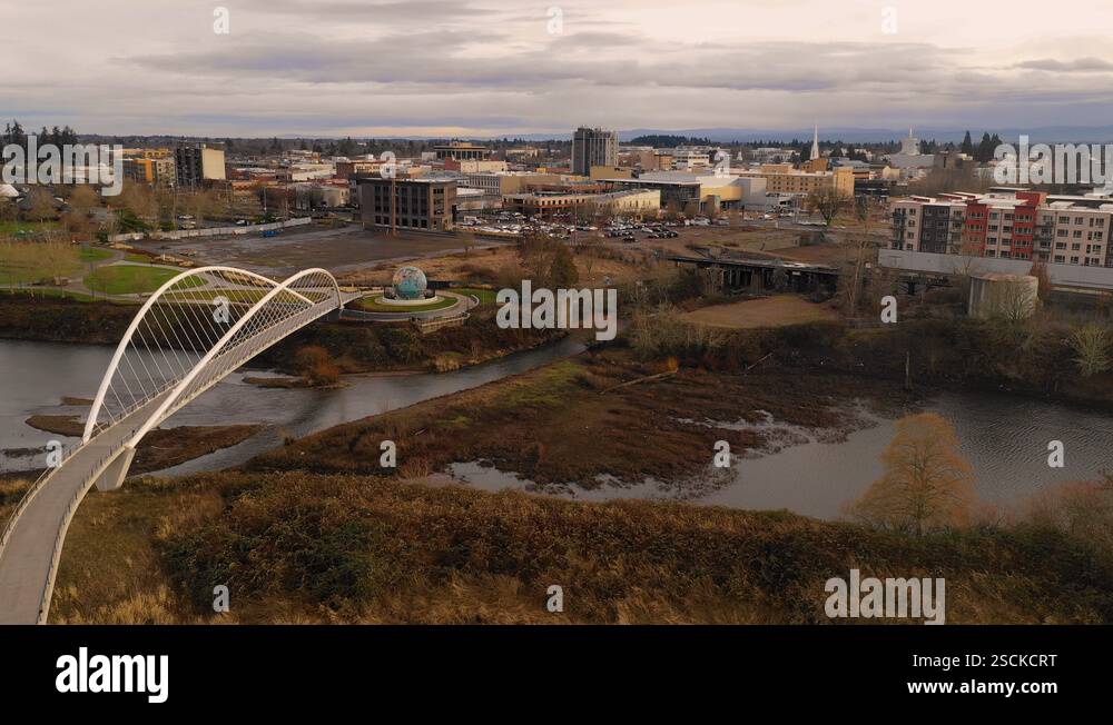 Minto Island Footbridge Leads over The Willamette Slough into ...