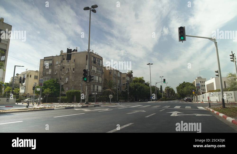 Empty street in Tel Aviv, Israel during Yom Kippur (Day of Atonement ...
