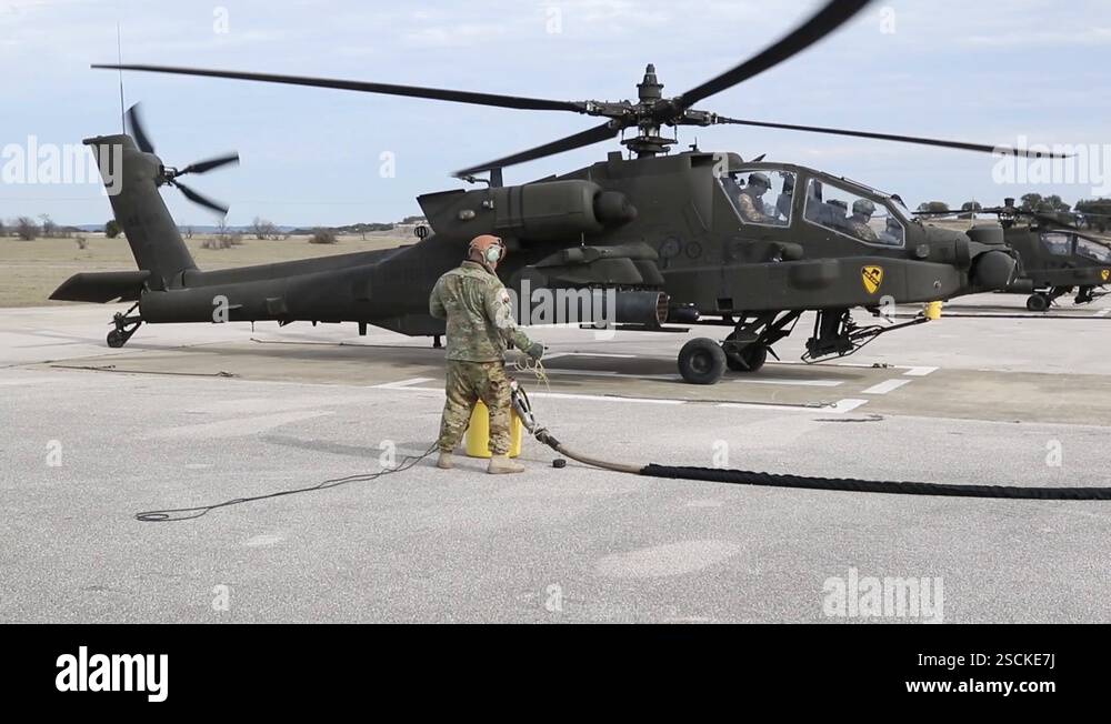 FARP Operations with AH-64 Apache during Pegasus Forge IV Stock Video ...