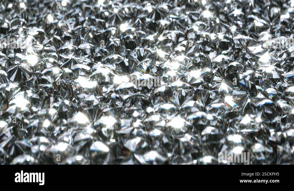 UHD 3D animation of the shining diamonds Stock Video Footage - Alamy
