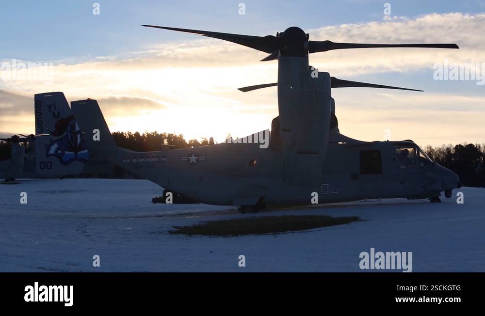 Multi purpose aircraft preparing to take off Stock Video Footage - Alamy