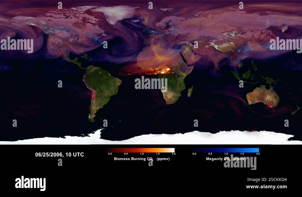 Time lapse animation CO2 production to study greenhouse effect ...