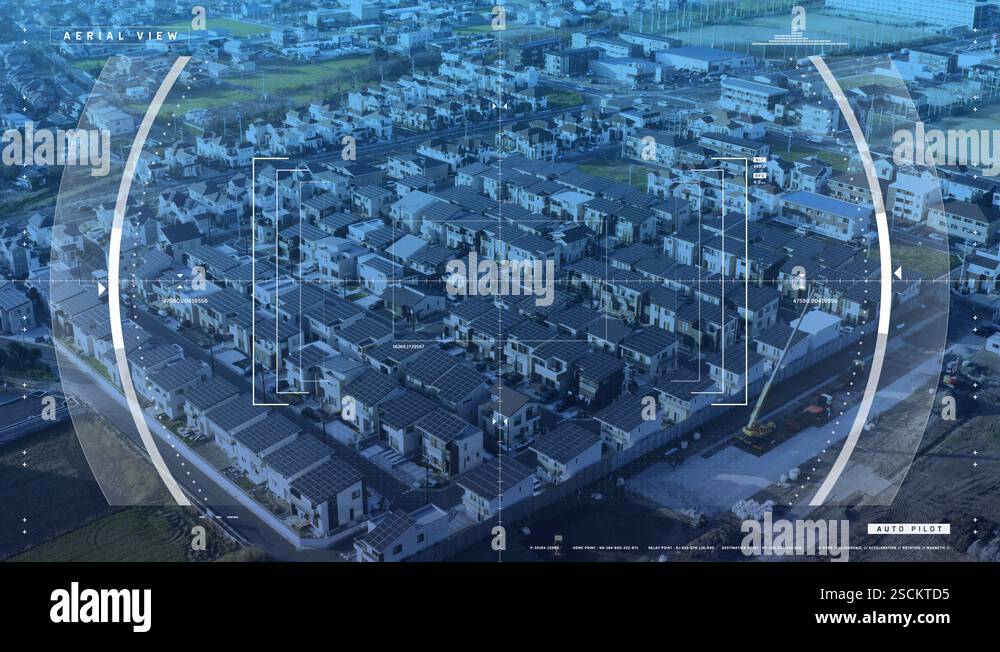 Screen of a drone controller. Head up display (HUD) of a vehicle ...