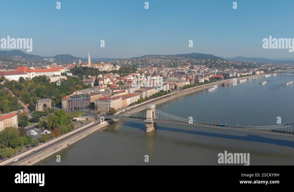 Aerial Hungary Budapest June 2018 Sunny Day Mavic Air Stock Video ...