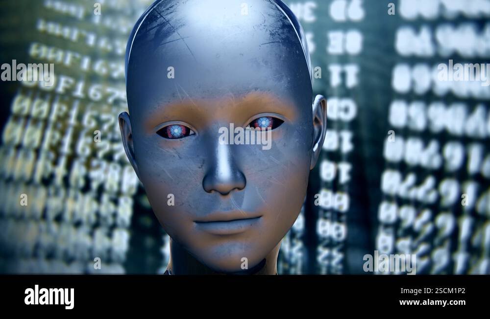 4K Android AI Digital Coding Encryption Decryption 1 Stock Video ...