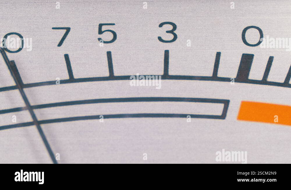 Analog Signal Indicator with Arrow. Meter of the audio signal in ...