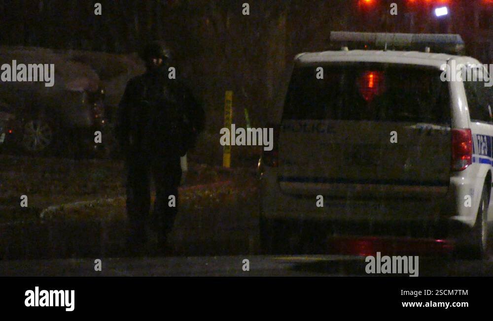 Tactical officers shout at citizen trying to walk through active crime ...