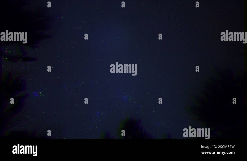 Glitch effect. Stars in the sky. Time Lapse Stock Video Footage - Alamy