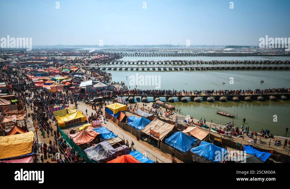 Panoramic Time Lapse View of Kumbh Mela Festival in Allahabad ...