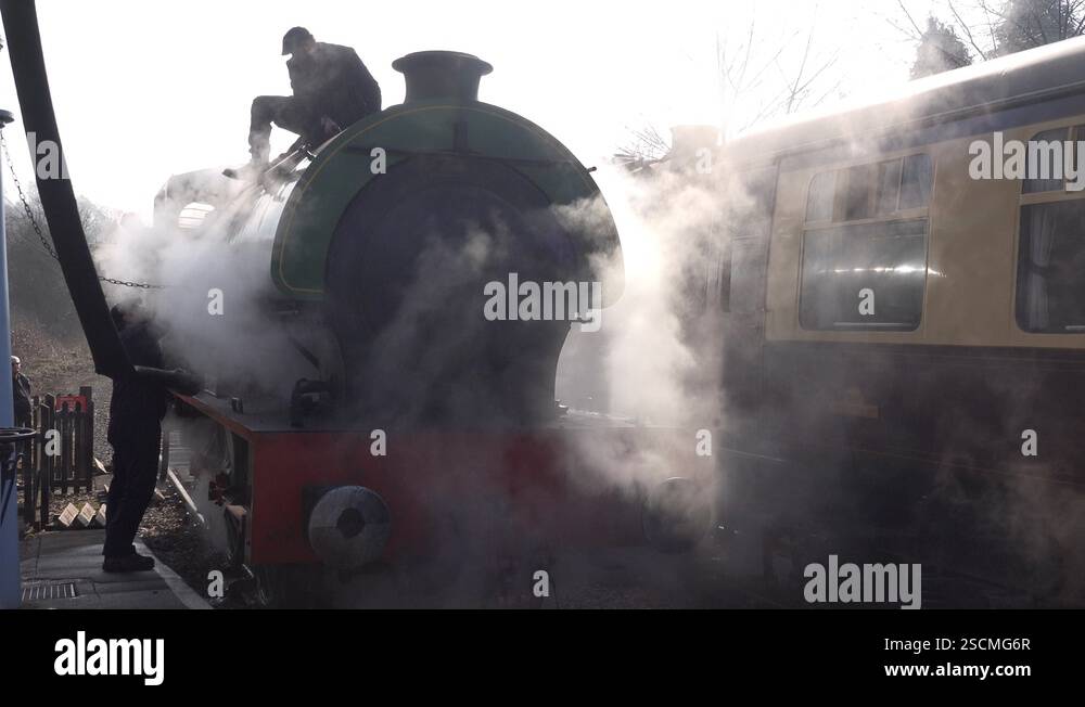 Steam Train boiler being filled UK England 4K Stock Video Footage - Alamy