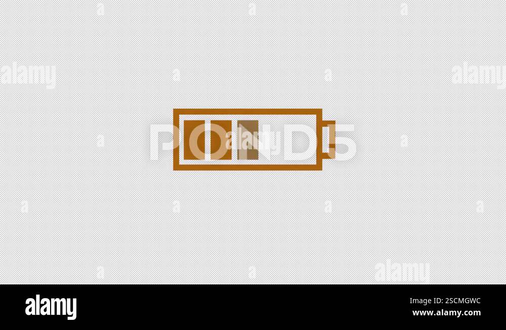 Digital low battery charging status indicator animation on Alpha ...