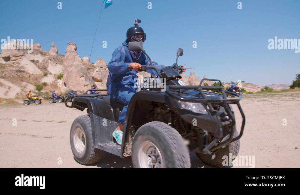 man riding atv vehicle on off road track ,people outdoor sport ...