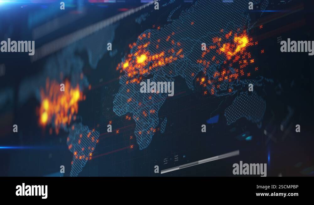 Map showing global spreading of virus, information, chemical leakage ...