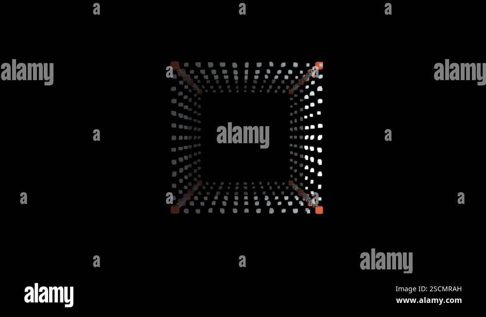 4K 3d Rotating cube seamless,solid geometry frame,Block chain ...