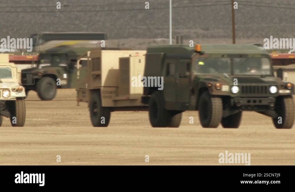 Humvees and LAVs III transporting troops and military equipment Stock Video Footage - Alamy