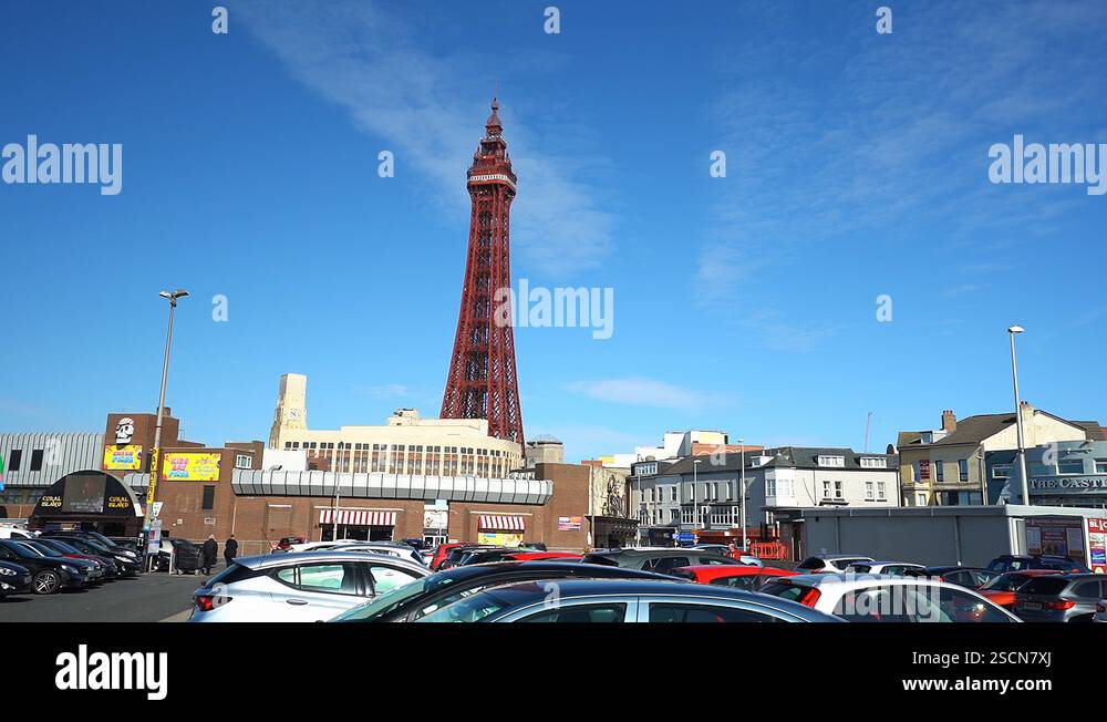 Blackpool Tower on a beautiful Summers day Stock Video Footage - Alamy