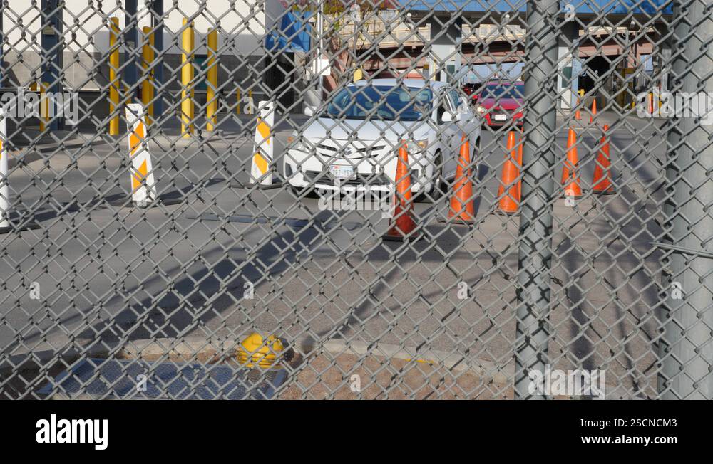 Vehicles entering the United States of America through a border ...