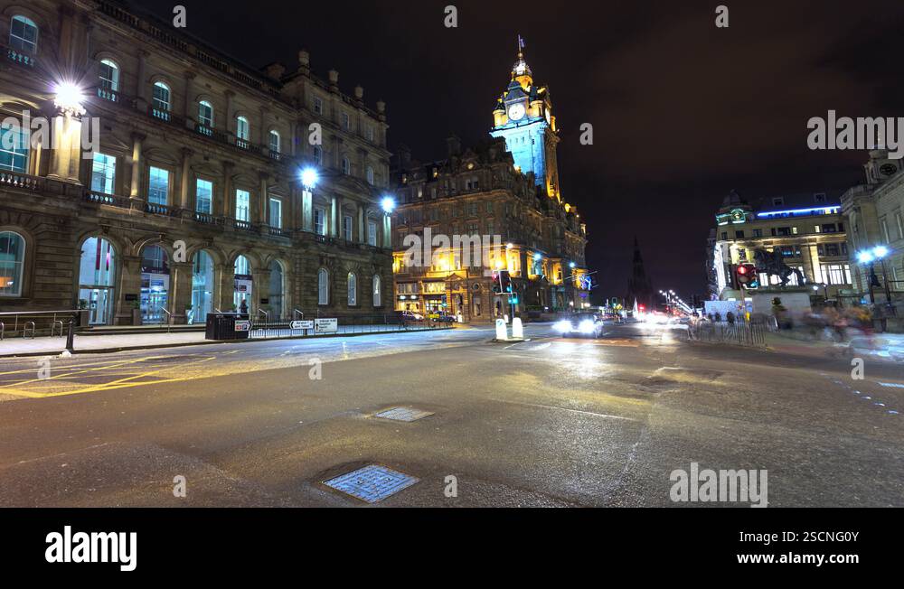 Edinburgh City Centre in Timelapse Motion. 4K UHD Stock Video Footage ...