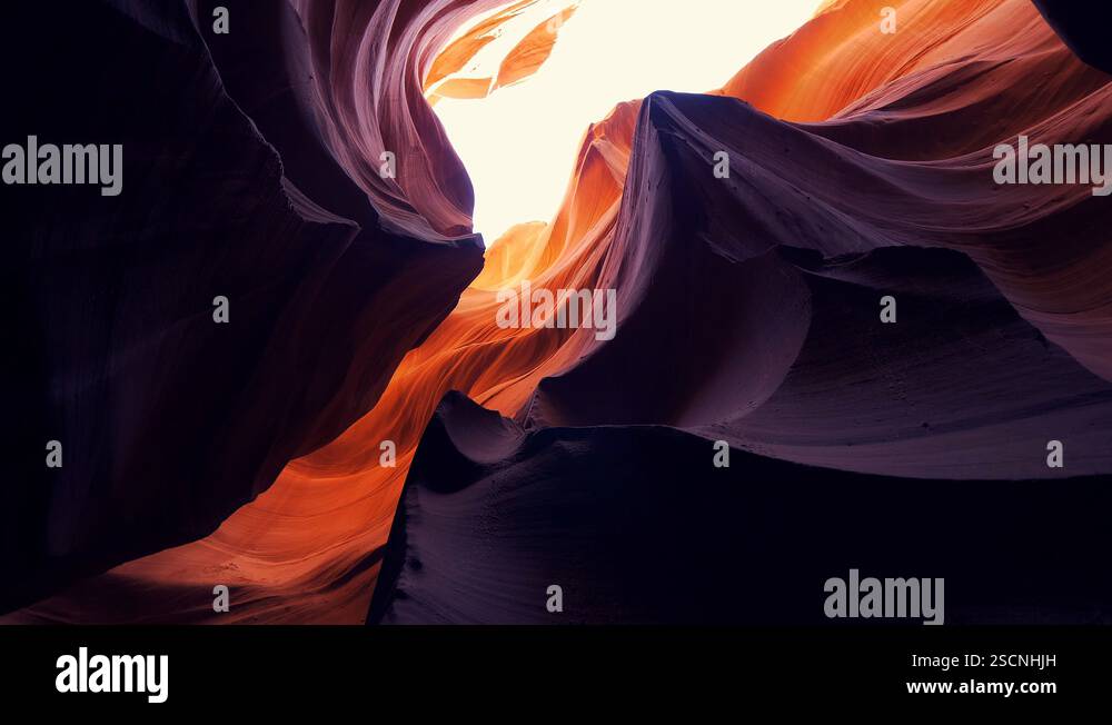 Antelope Canyon - amazing colors of the sandstone rocks Stock Video ...