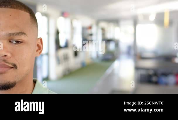 Smiling man in rehabilitation center, focusing on recovery and wellness ...
