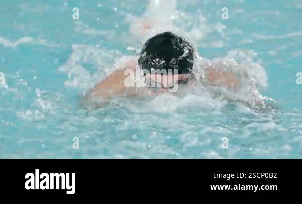 Splashing water in swimming pool, creating dynamic and refreshing scene ...