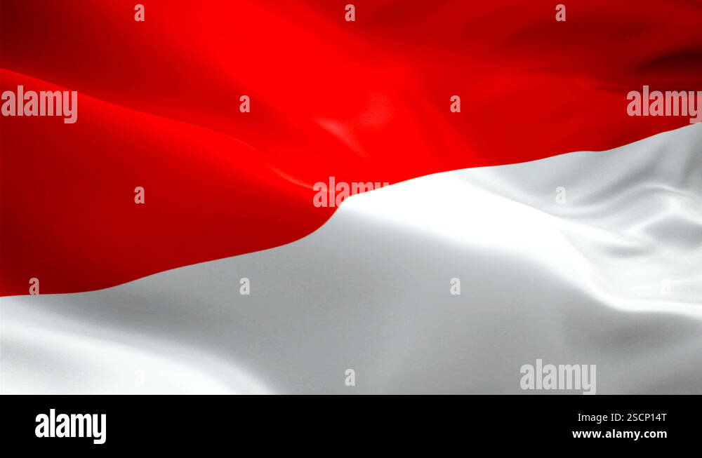 Monaco flag waving in wind video footage Full HD. Realistic Monaco Flag ...