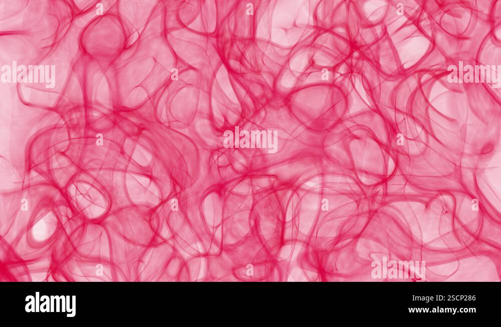 Looping 3D animation the scarlet red smoke against the white background ...