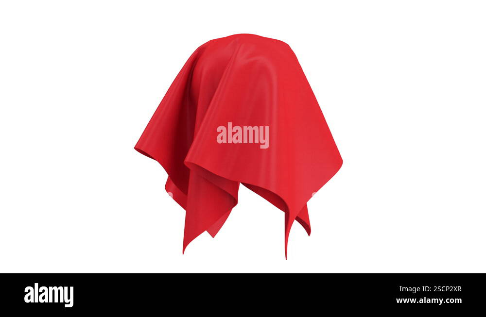 Red Cloth Fabric Unfold Sphere on different background and Green Screen ...