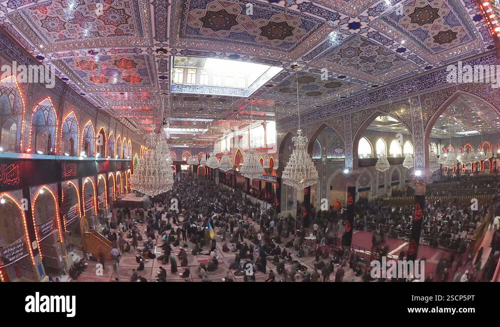 Shrine of Imam Hussain ibn Ali in Karbala Iraq (time-lapse Stock Video ...