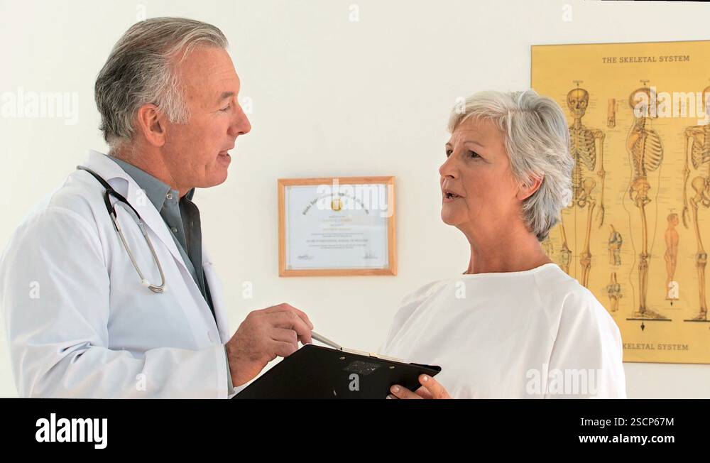 A patient answering her doctor about a few questions Stock Video ...