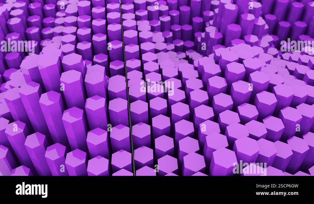 Abstract 3D hexagon waves background animation. Creative shapes objects ...