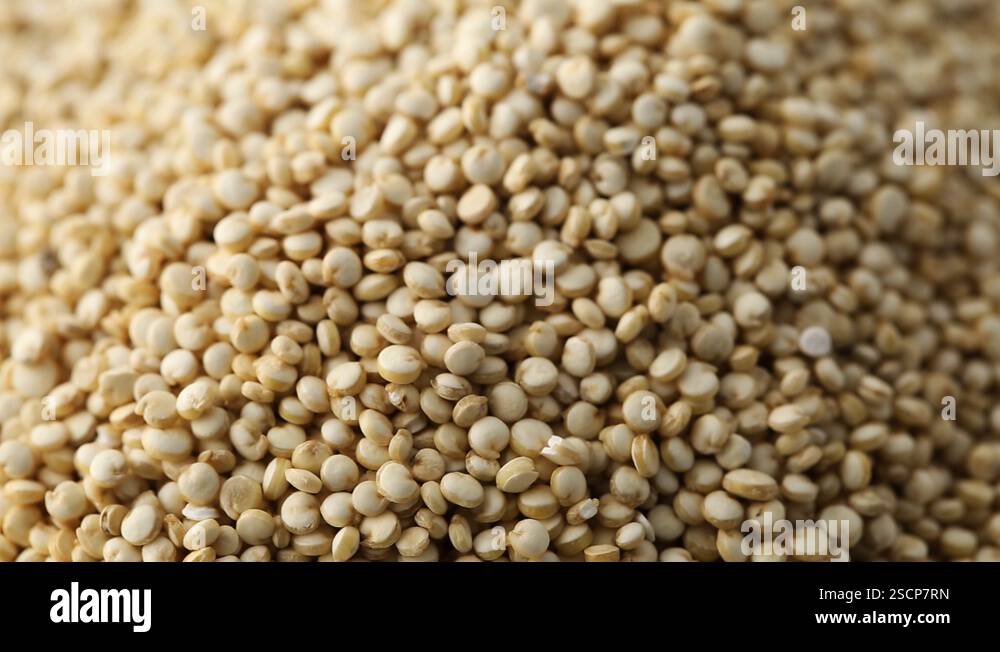 Heap of quinoa seed kernels rotating close up view Stock Video Footage ...