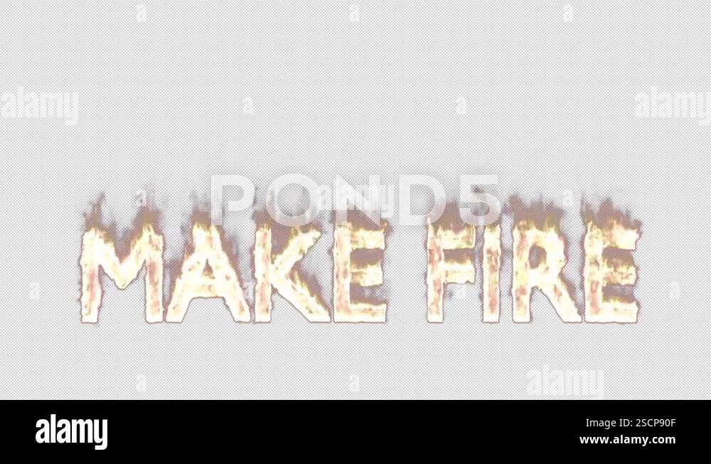 Animated burning text make fire - all caps Stock Video Footage - Alamy