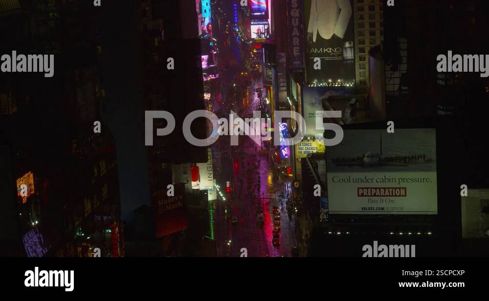 Broadway from above with Time Square, Manhattan, New York City, United ...
