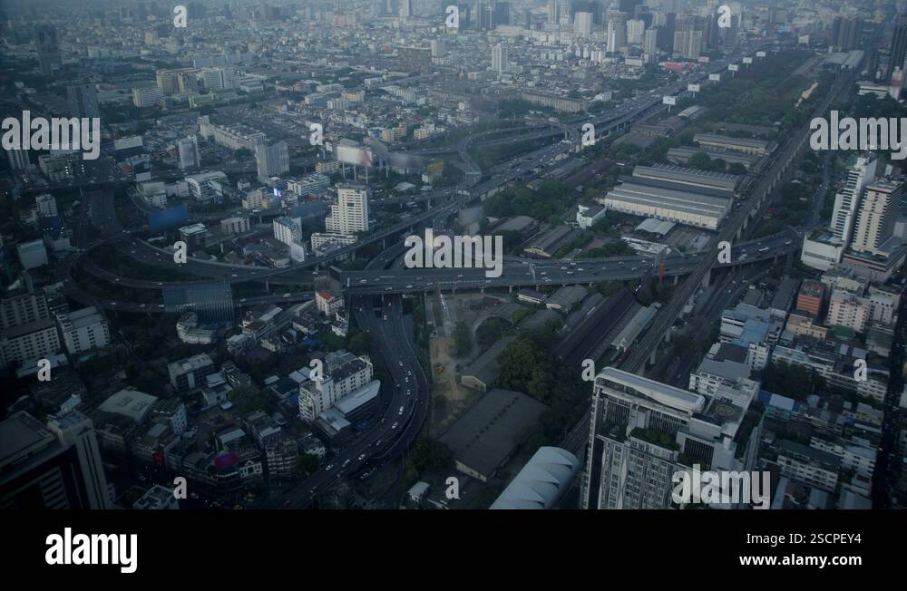 Dusk to night, Time lapse, Expressway highway aerial view Stock Video ...