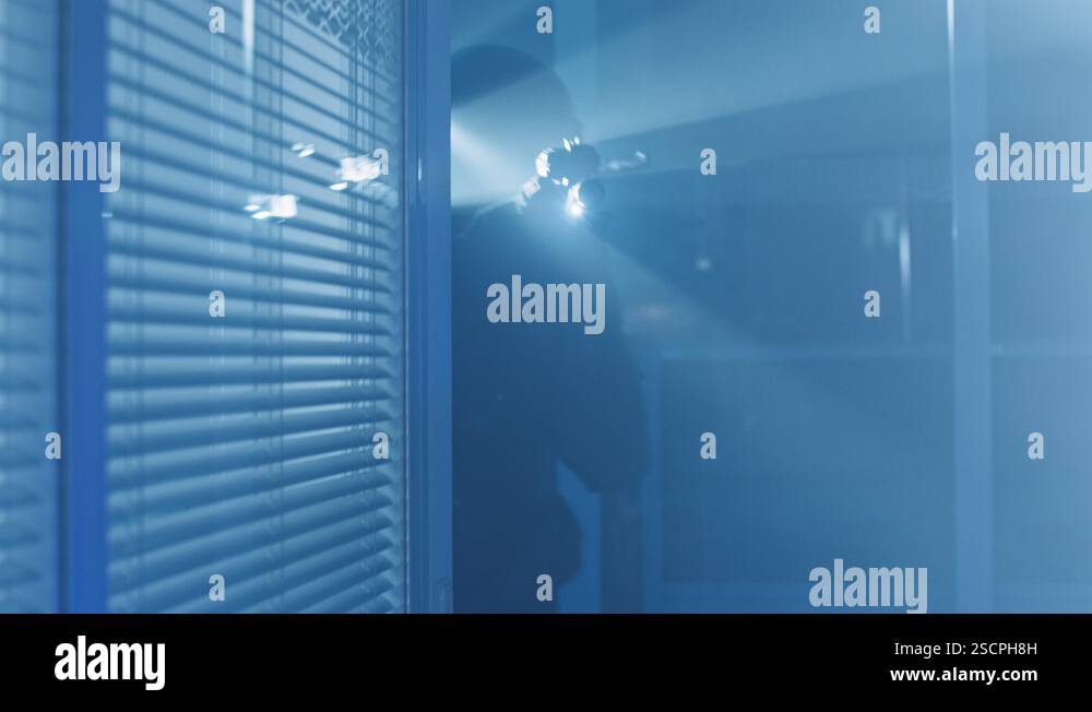 Close Up Portraits of Masked Squad of Armed SWAT Police Officers Storm ...