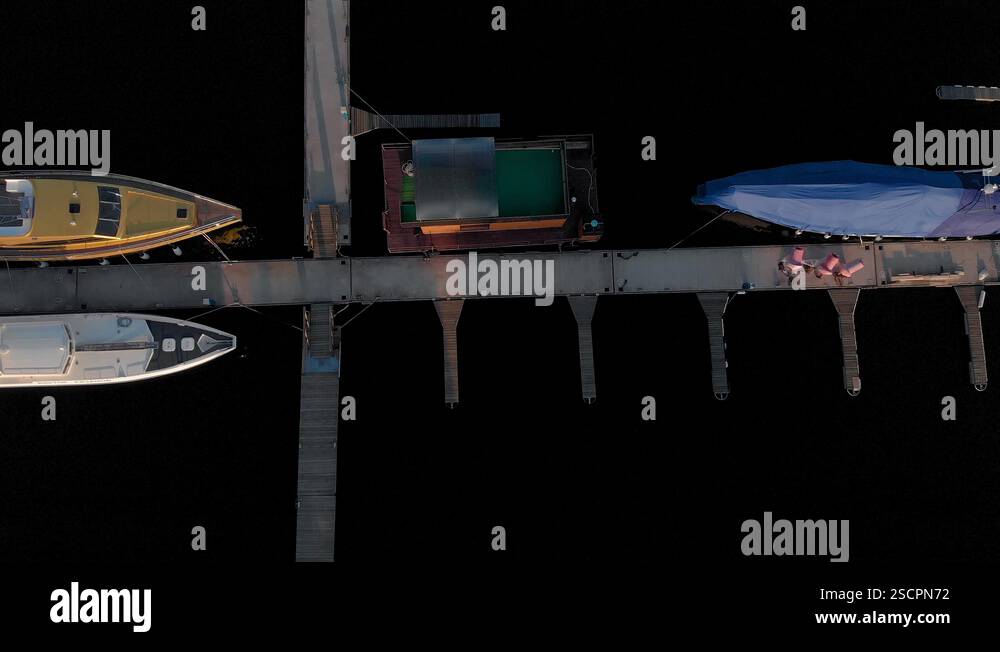flight over the river port, aerial shooting Stock Video Footage - Alamy