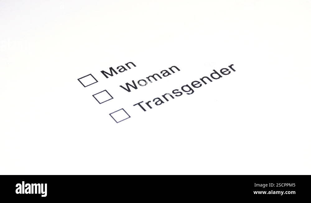 Man's hand with a pen over the document, select your gender Stock Video ...