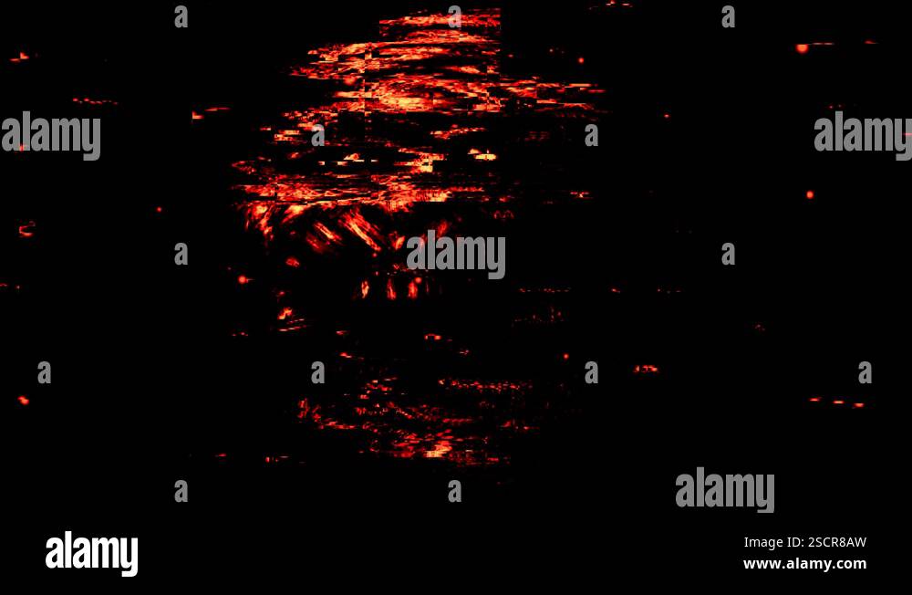 Scary red zombie faces with glitch effect 2D animation Stock Video ...