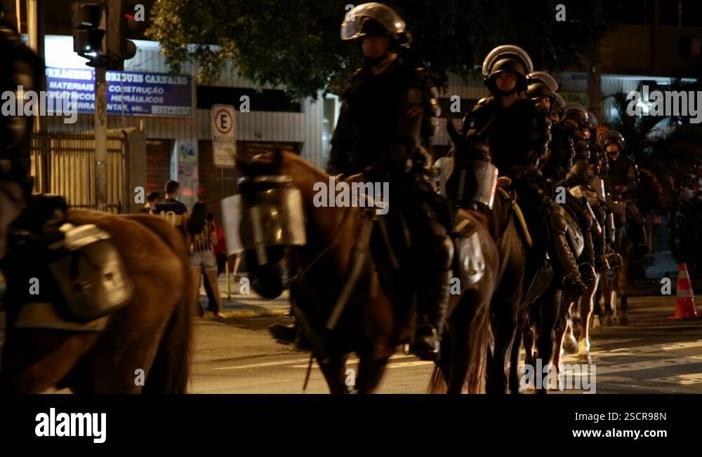 Rio de Janeiro/Brazil - 28th December 2014: Horse-mounted police ...